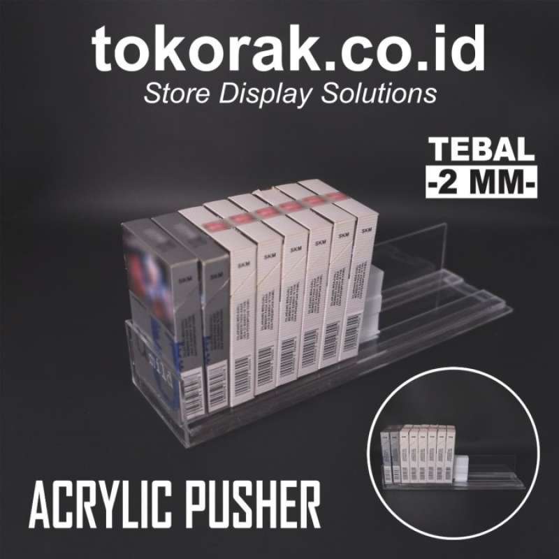 Jual Rak Rokok Acrylic Pusher Otomatis Toko Minimarket Supermarket di ...