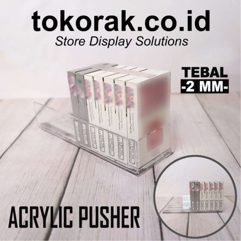 Jual Rak Rokok Acrylic Pusher Otomatis Toko Minimarket Supermarket di ...
