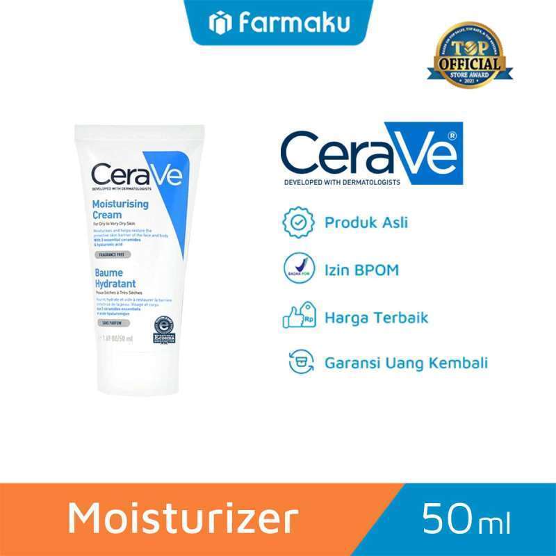 Promo Cerave Daily Moisturising Cream For Dry To Very Dry Skin 50 Ml