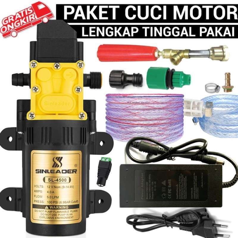 Jual Paket Cuci Motor Ac Steam Mobil Sinleader - Lengkap Tinggal Pakai - 5 METER di Seller ...