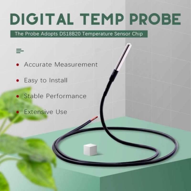 Jual Ds18b20 Waterproof Temperature Suhu Sensor Probe Arduino Uno (2 ...