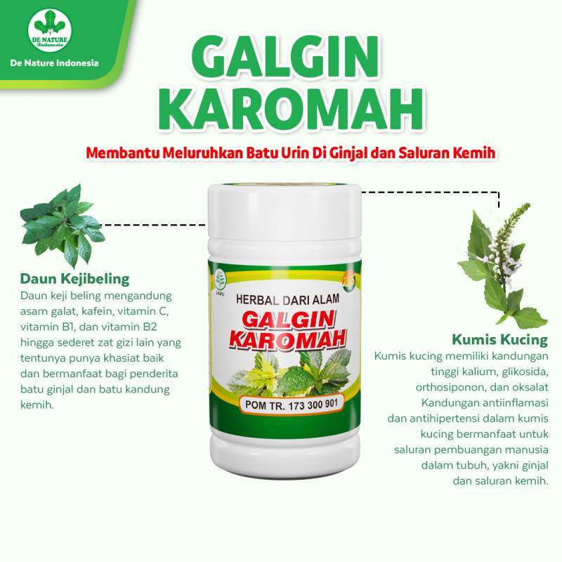 Jual De Nature Herbal Galgin KEJIBELING Obat Nefrolitiasis batu ginjal ...