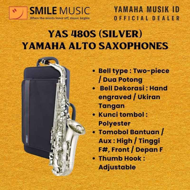 Jual Yamaha Saxophone YAS480S (Silver) Original di Seller SMILE MUSIC ...