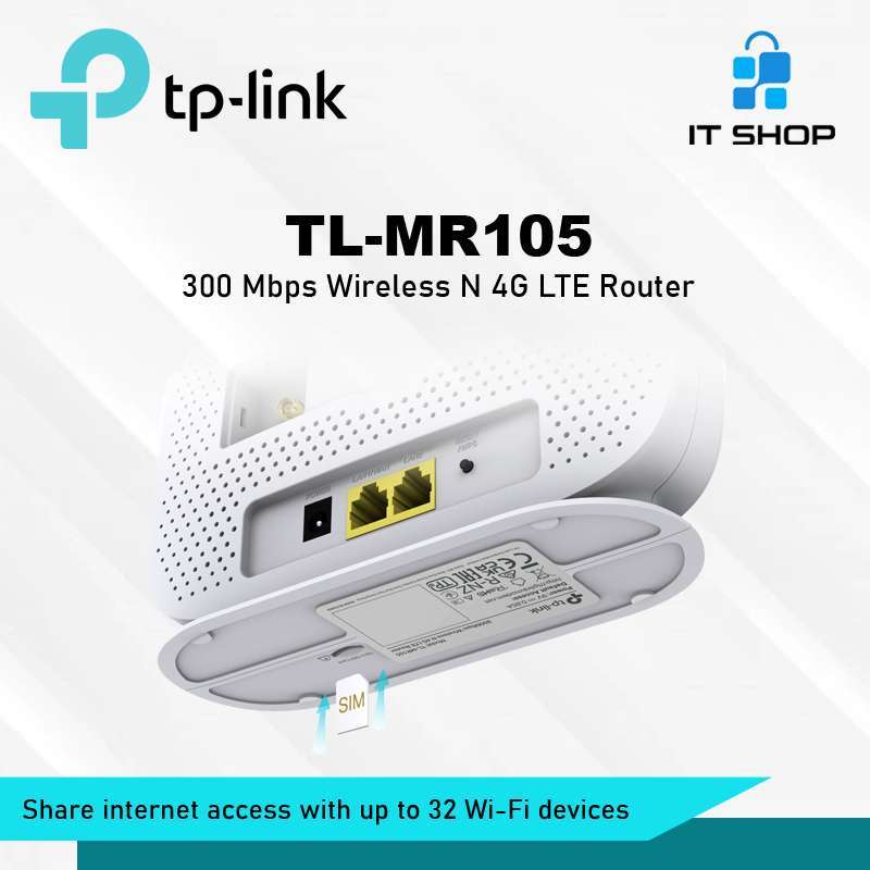 Jual TP-Link TL-MR105 300 Mbps Wireless N 4G LTE Router di Seller IT ...