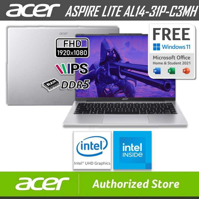 Promo Acer Aspire Lite Al14 31p C3mh Intel N100 8/256gb Ssd W11 Ohs 14 ...