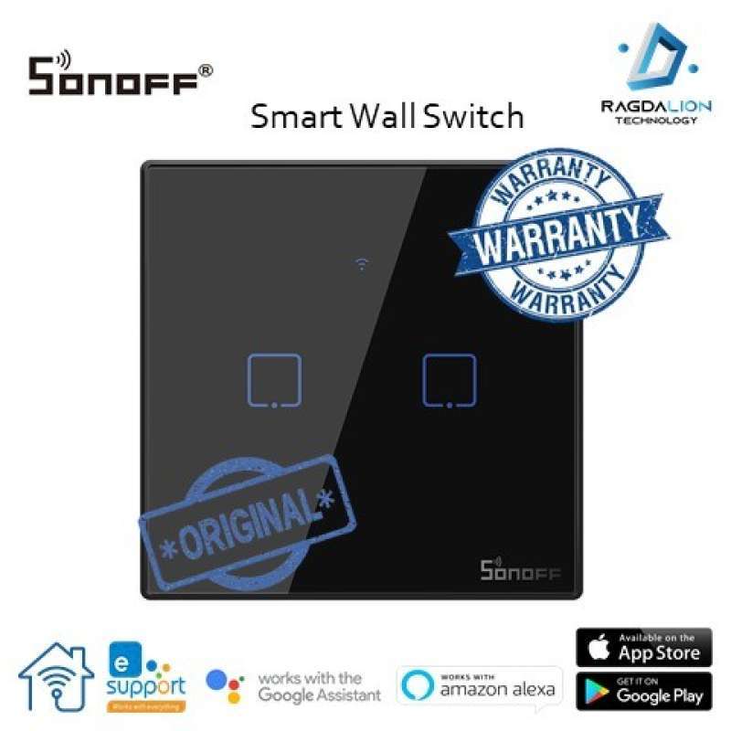 Promo Sonoff Smart Wall Switch Touch T3eu Wifi |saklar Pintar Otomatis ...