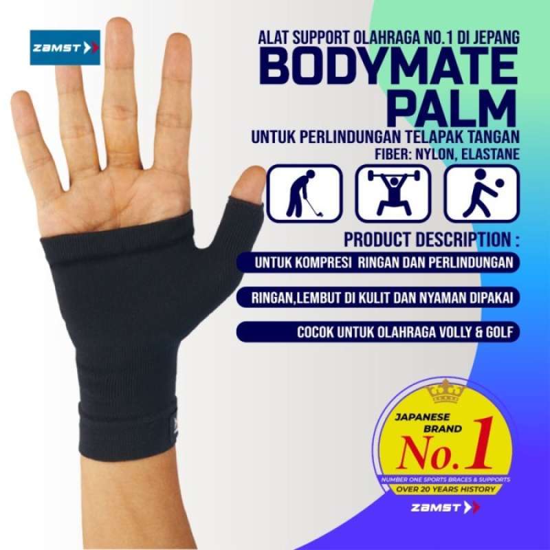 Promo Wrist Hand Brace Palm Deker Tangan Support Bodymate Zamst Japan Diskon 23% di Seller aaron ...