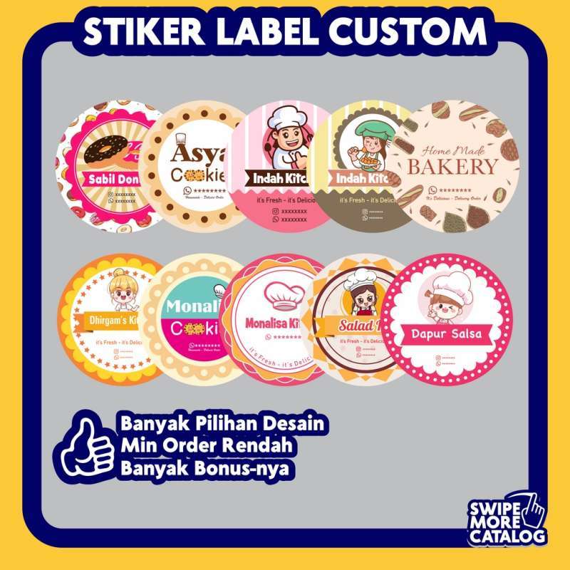 Jual Cetak Stiker Logo Label Makanan Cromo Kemasan Botol Minuman Custom ...