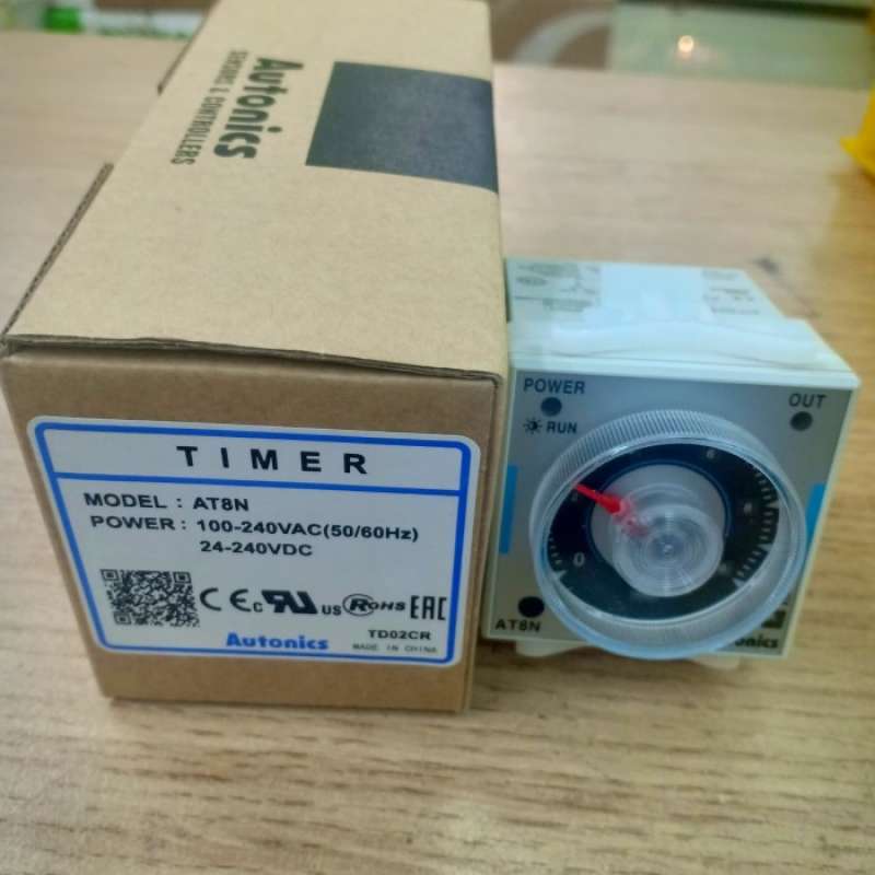 Promo Timer Autonics AT8N timer analog + soket 100-220VAC(50/60HZ) 24 ...