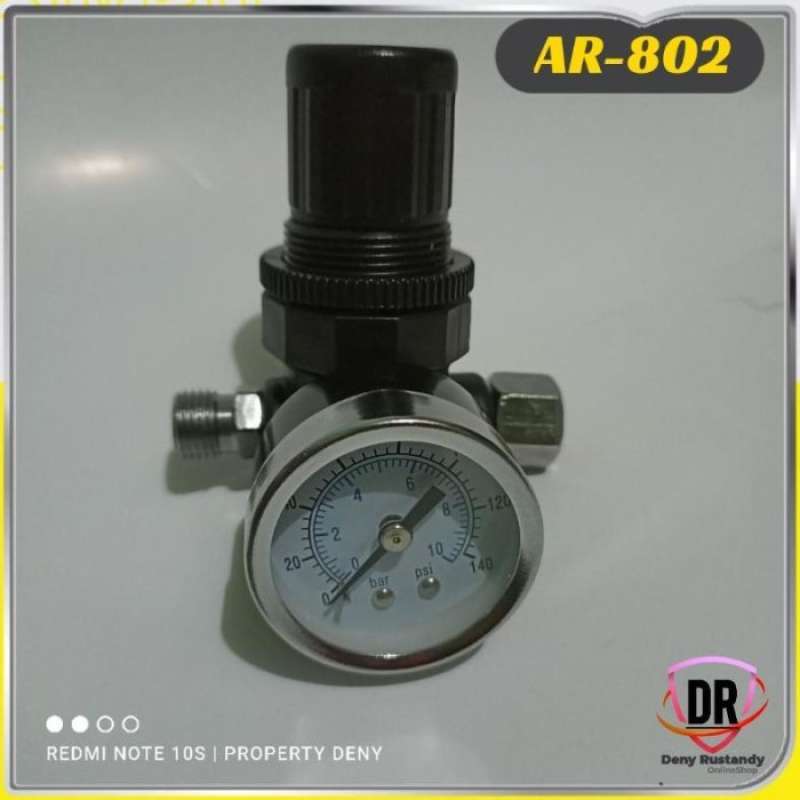 Promo Auarita AR802 Air Pressure Regulator Spray Gun With Manometer Gauge Diskon 28% di Seller ...
