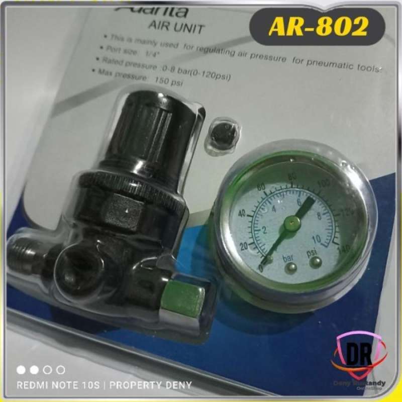 Promo Auarita AR802 Air Pressure Regulator Spray Gun With Manometer Gauge Diskon 28% di Seller ...