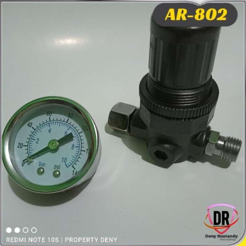 Promo Auarita AR802 Air Pressure Regulator Spray Gun With Manometer Gauge Diskon 28% di Seller ...