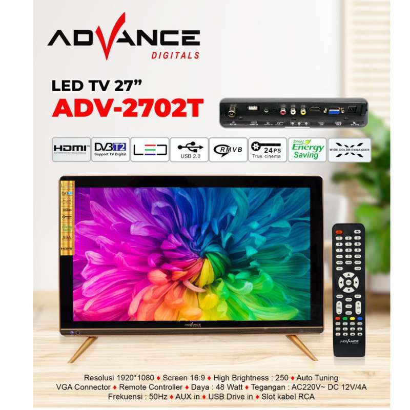 Jual Advance Tv Adv2702t Led Digital Televisi 27 Inch Hd Adv-2702t Di ...