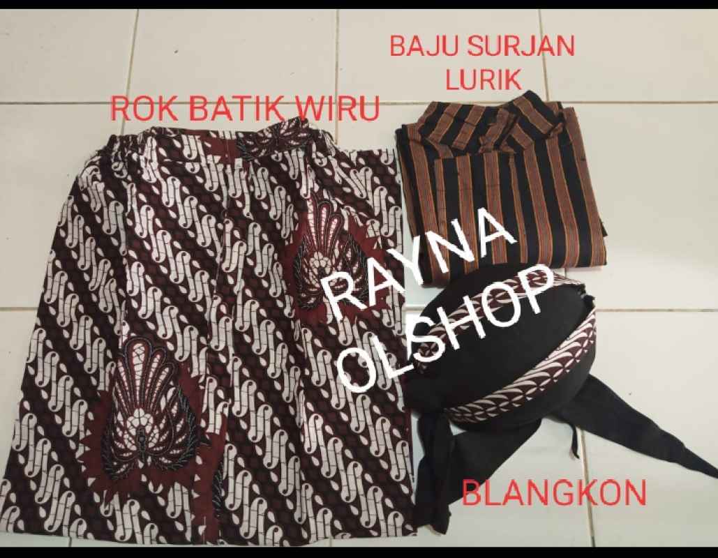 Jual SETELAN BAJU LURIK JAWA PRIA | SURJAN LURIK + BLANGKON SLIWIR + ROK BATIK WIRU INSTAN ...