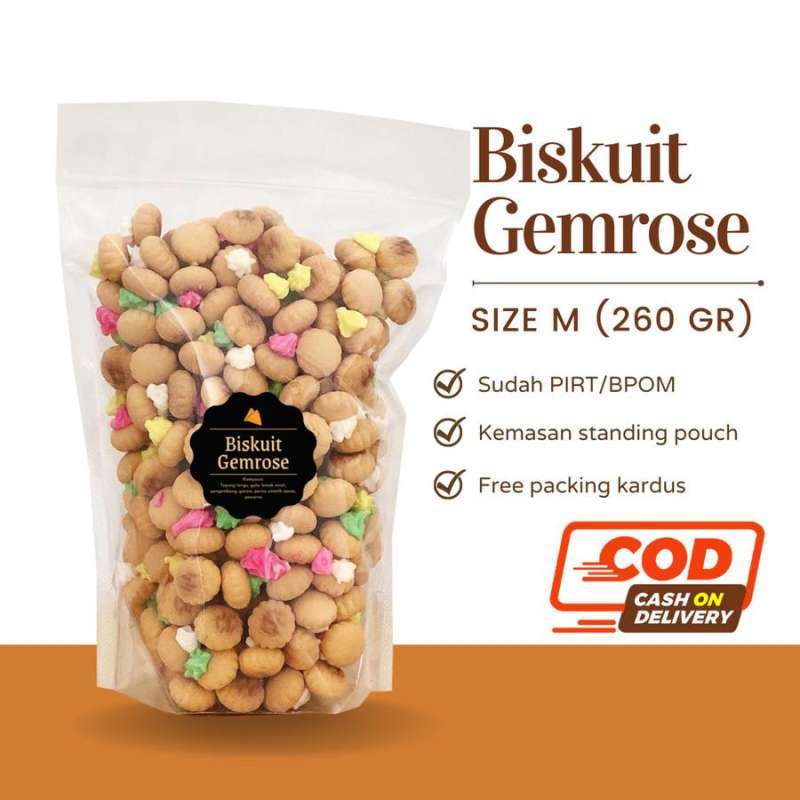 Jual Snack Cemilan Biskuit Gemrose Size S 120gr Gem Rose Makanan Jadul ...