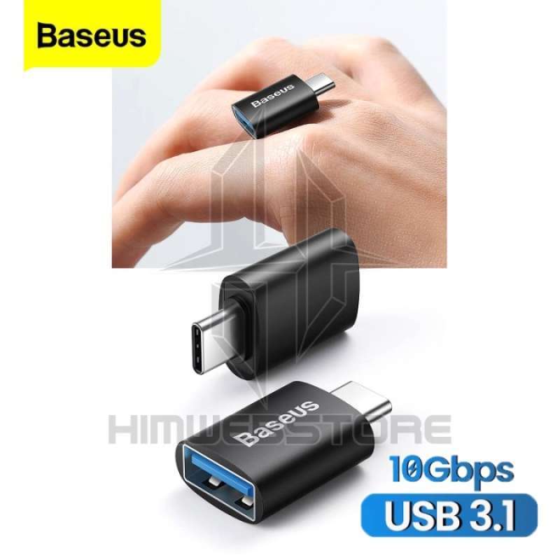 Promo BASEUS INGENUITY OTG USB 3.1 FEMALE TO TYPE-C MALE ADAPTER ...