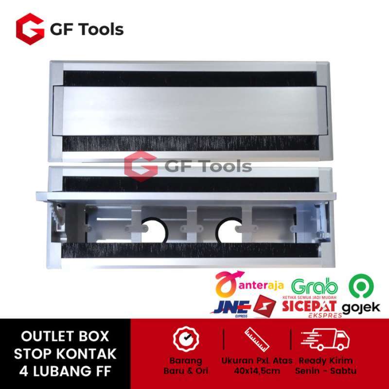 Jual Stop Kontak Outlet Listrik Grommet Box Meja Meeting Rapat 4 Lubang ...