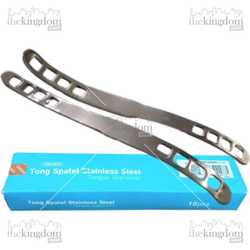 Jual Onemed Tong Spatel Ss Stainless Steel Berlubang 19cm Tongue ...