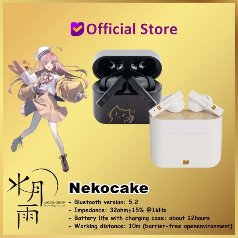 Promo Moondrop Nekocake Neko Cake Kuroneko Tws True Wireless Earphone ...
