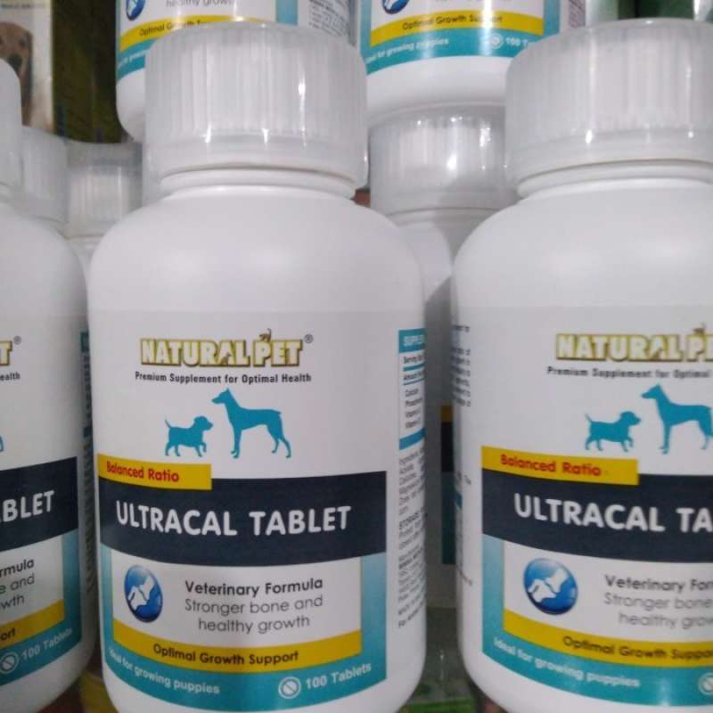 Promo PTR ULTRACAL Tablet 100 Kalsium Anjing Natural Pet Calcium Dogs ...