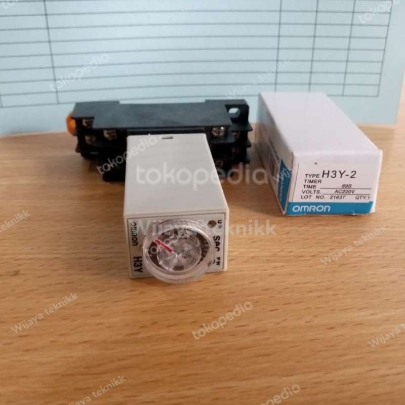 Promo Timer omron H3y-2 Delay time 60s timer 60 detik 220vac timer h3y-2 Diskon 35% di Seller ...