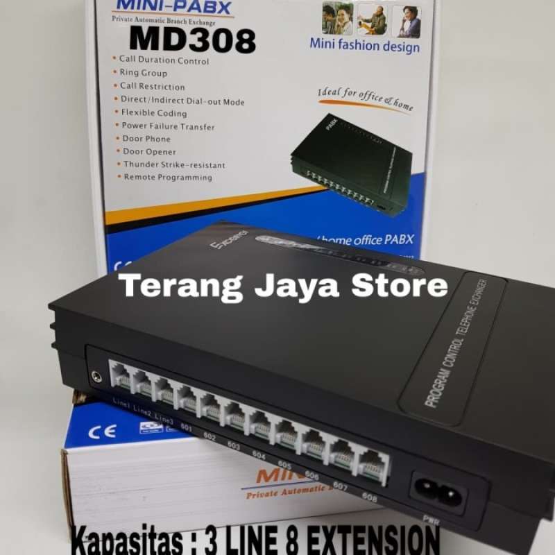 Jual Pabx Mini Excelltel MD308 Pabx 3 line 8 extension Soho Pabx MD308 ...