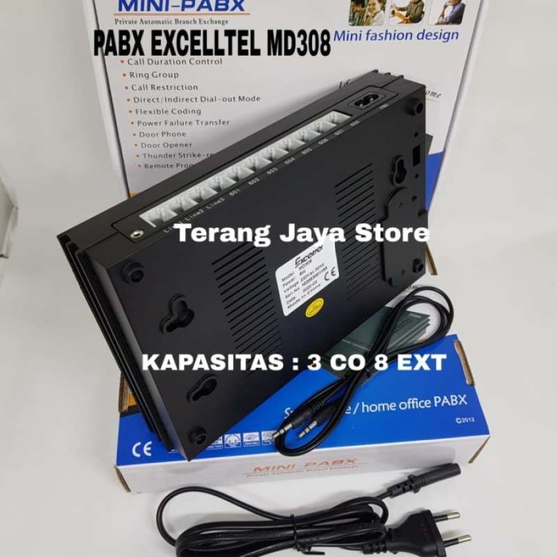 Jual Pabx Mini Excelltel MD308 Pabx 3 line 8 extension Soho Pabx MD308 ...