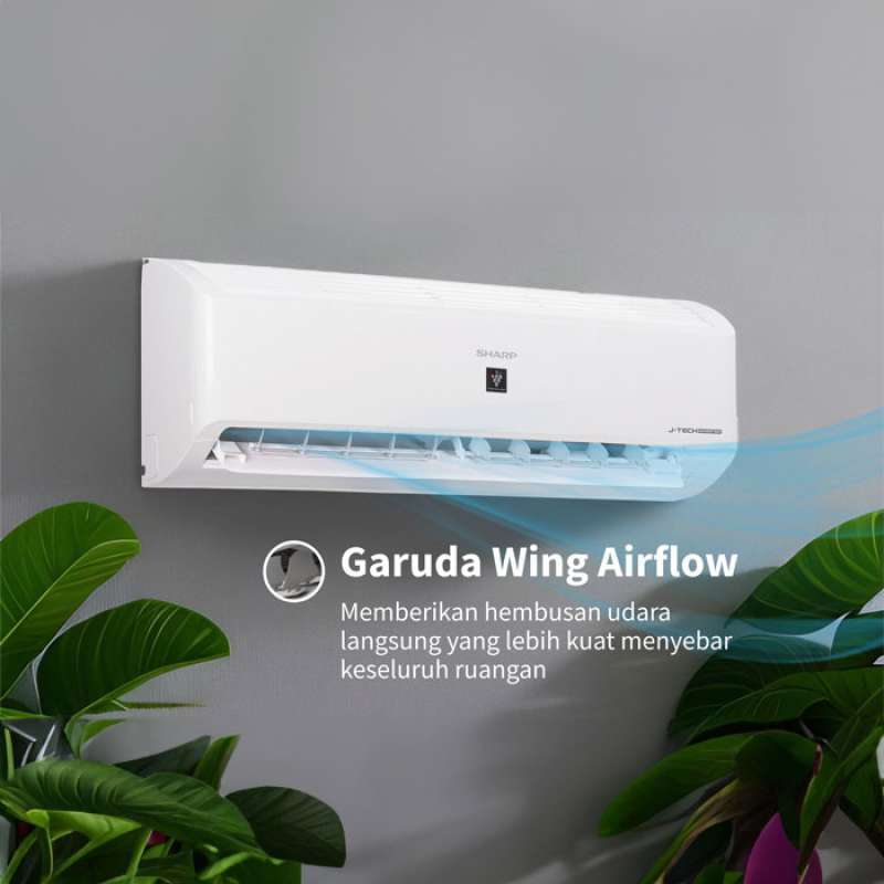 Promo Sharp AC Inverter Split Plasmacluster Garuda Series 1/2 PK - AH-XP6BMY Diskon 21% di ...