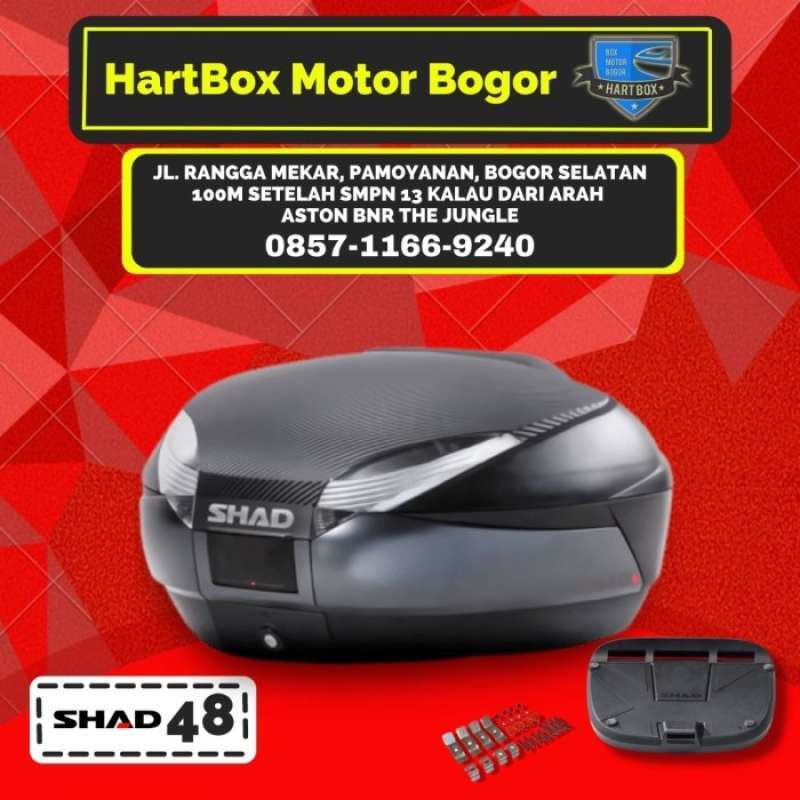 Promo TOP BOX SHAD SH48 - BOX MOTOR KEREN PCX 150 LOKAL JUMBO BESAR TOURING - BARAYANA Diskon 50 ...
