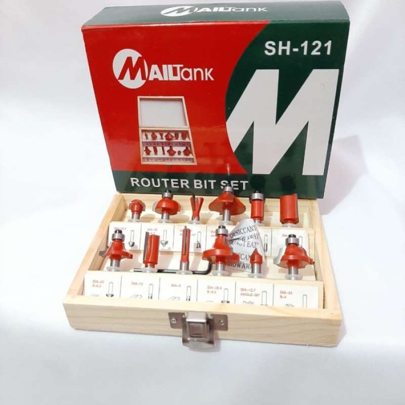 Promo Mata Router / Mata Profil Kayu / Mata Trimer Set 12PCS MAILTANK ...