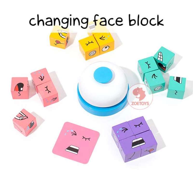 Jual duoqu Changing Face Block | Expression Rubik Cube Mainan Susun ...