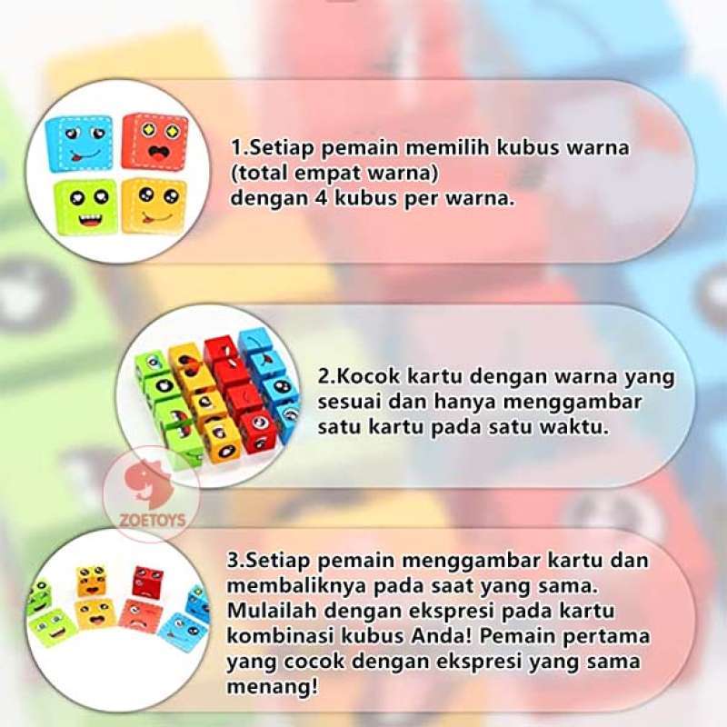 Jual duoqu Changing Face Block | Expression Rubik Cube Mainan Susun ...