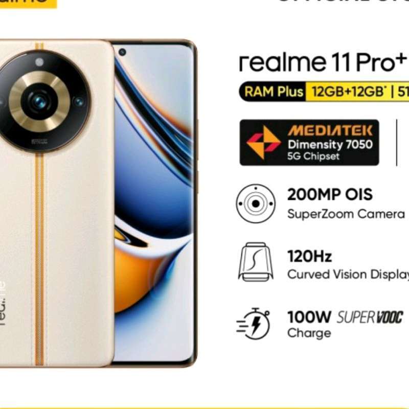 Jual REALME 11 PRO PLUS RAM 12/512 GB ( 12GB + 12GB RAM EKSPANSION ...