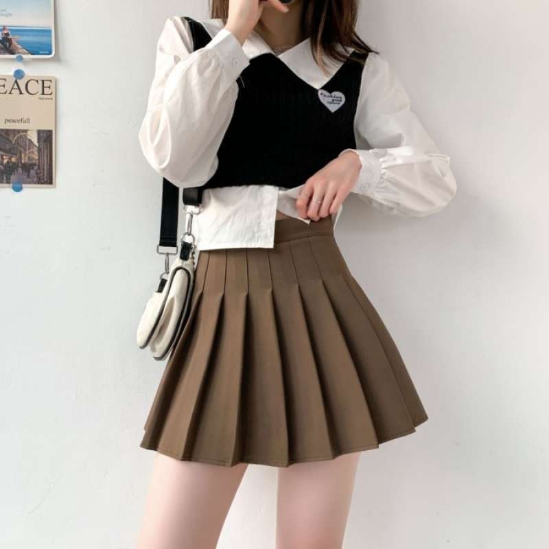 Promo ROK PENDEK MINI KOREA MODEL LIPAT ROK CELANA BAWAHAN WANITA 1086 ...