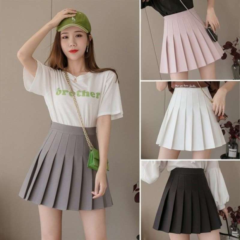 Promo ROK PENDEK MINI KOREA MODEL LIPAT ROK CELANA BAWAHAN WANITA 1086 ...