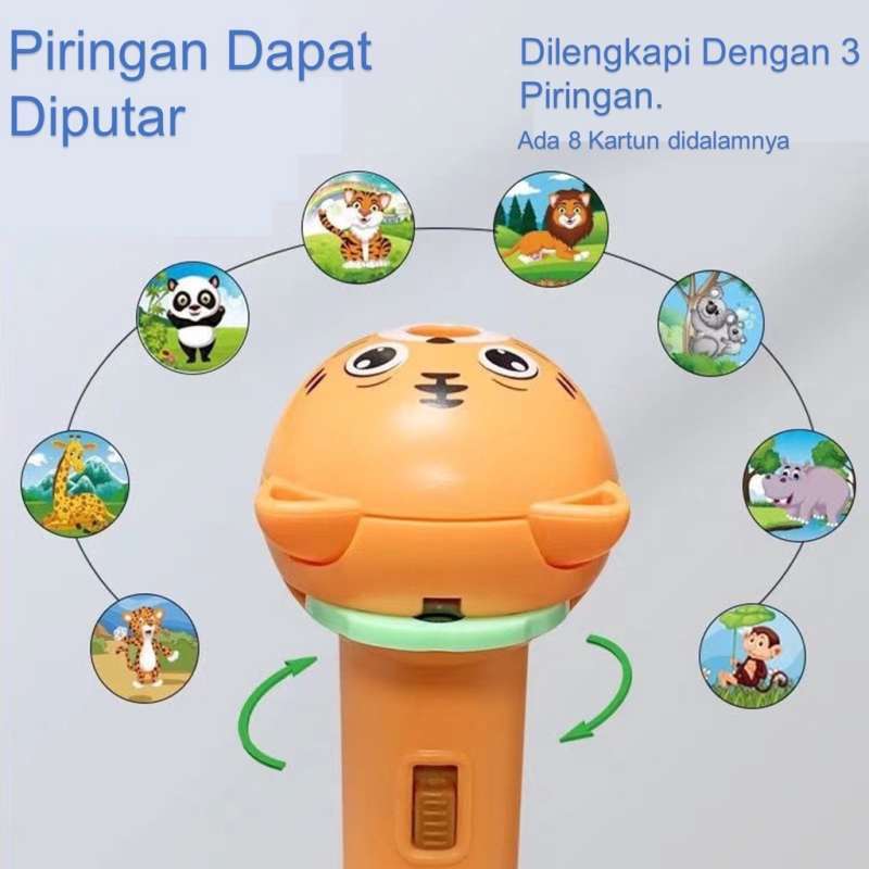 Jual 5737 Mainan Anak Senter Proyektor Gambar Karakter / Fun Flashlight ...
