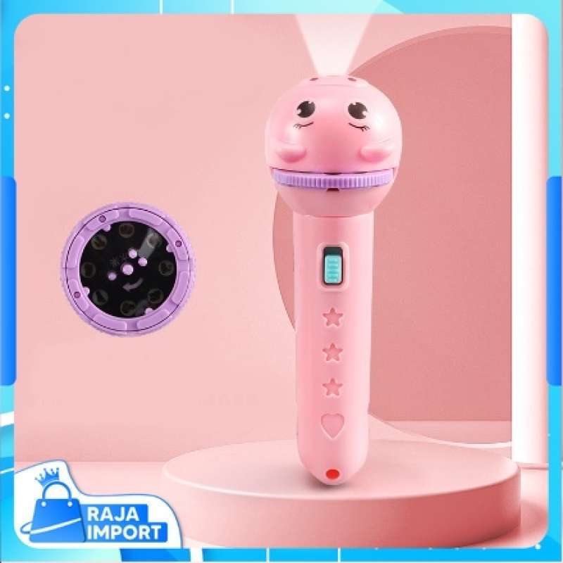 Jual 5737 Mainan Anak Senter Proyektor Gambar Karakter / Fun Flashlight ...