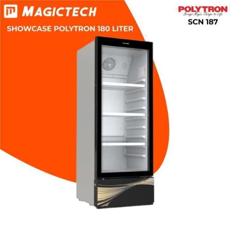 Jual SHOWCASE POLYTRON SCN-187 3 RAK 180L DISPLAY COOLER di Seller ...