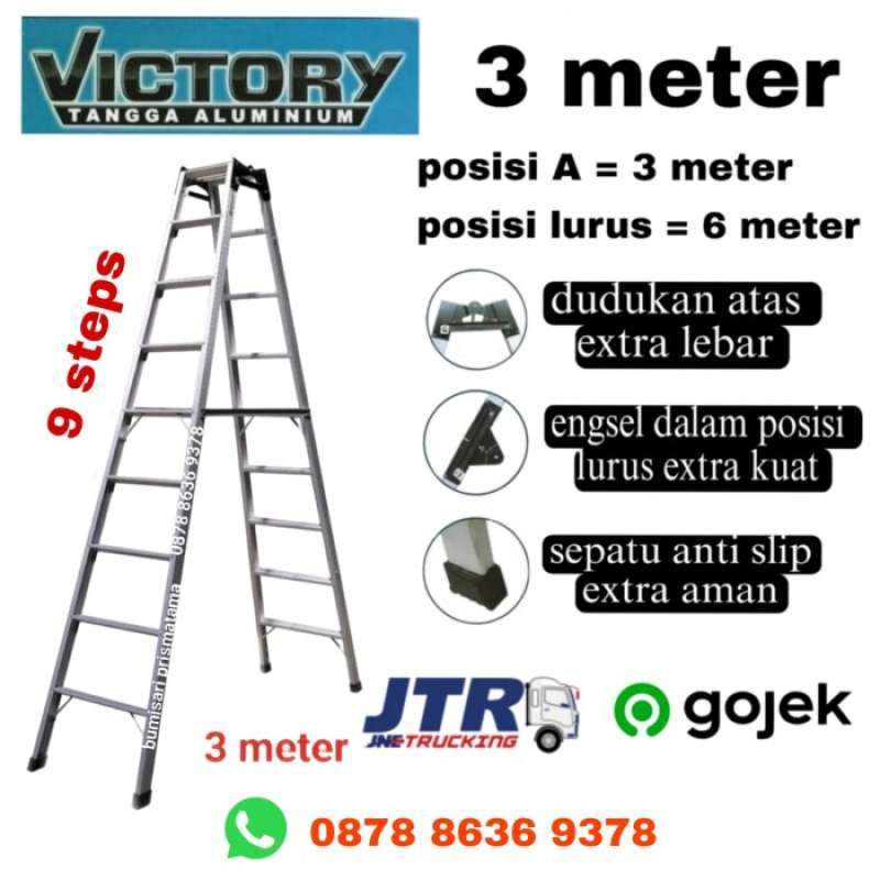 Promo Tangga 3 Meter Alumunium Merk Talux / Tangga Murah Diskon 23% di ...