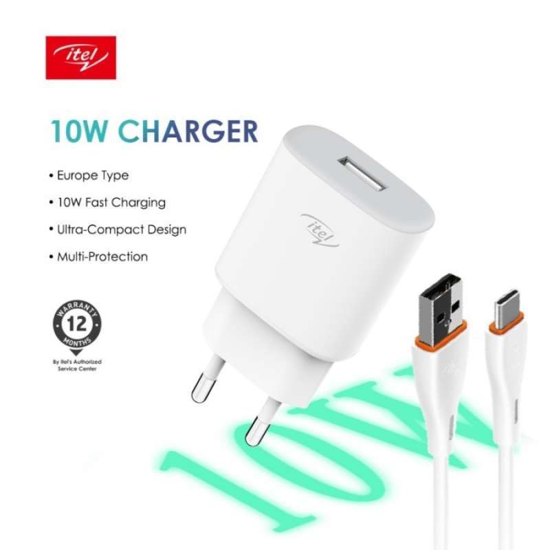 Jual Itel 10w Kepala Charger Kabel Type-c Fast Charging Icw-102ec ...