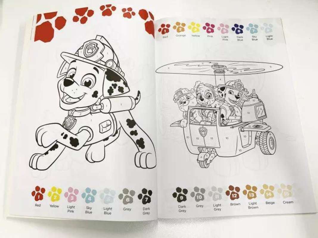 Jual PAW Patrol Colour By Numbers Coloring Book di Seller CHOEYSTORE ...