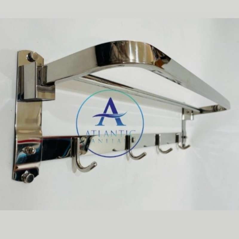 Promo Promo Rak Handuk Stainless 304 60Cm 2 Baris Lipat/Gantungan ...