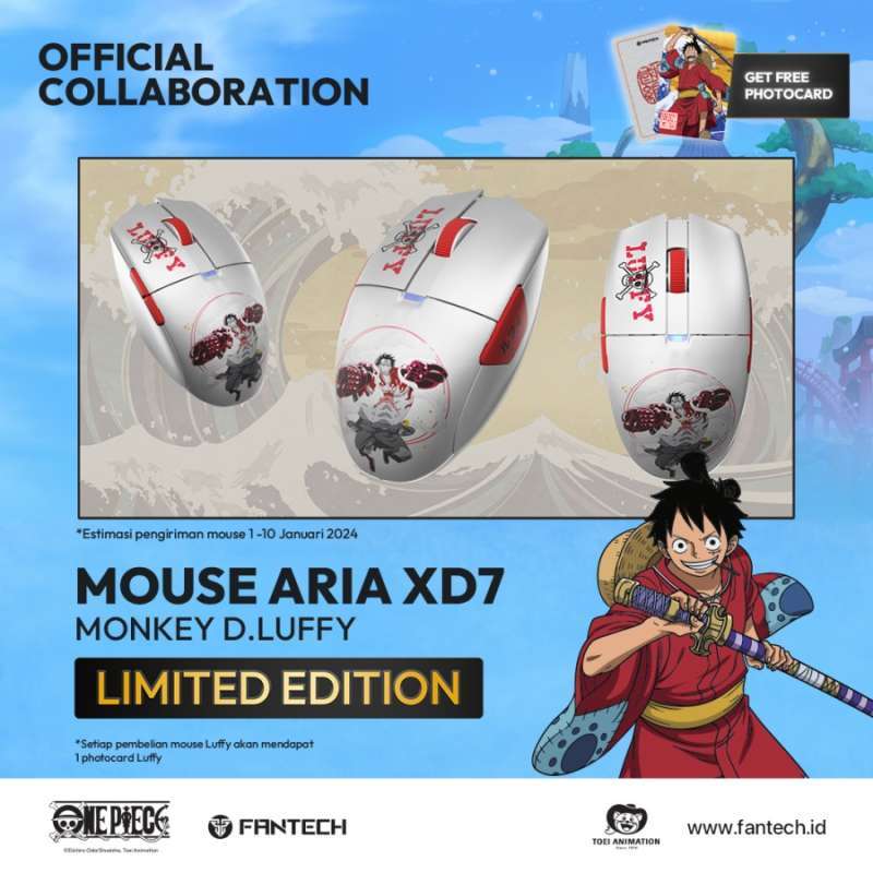 Jual Fantech One Piece ARIA XD7 MONKEY D. LUFFY Mouse Wireless Gaming ...