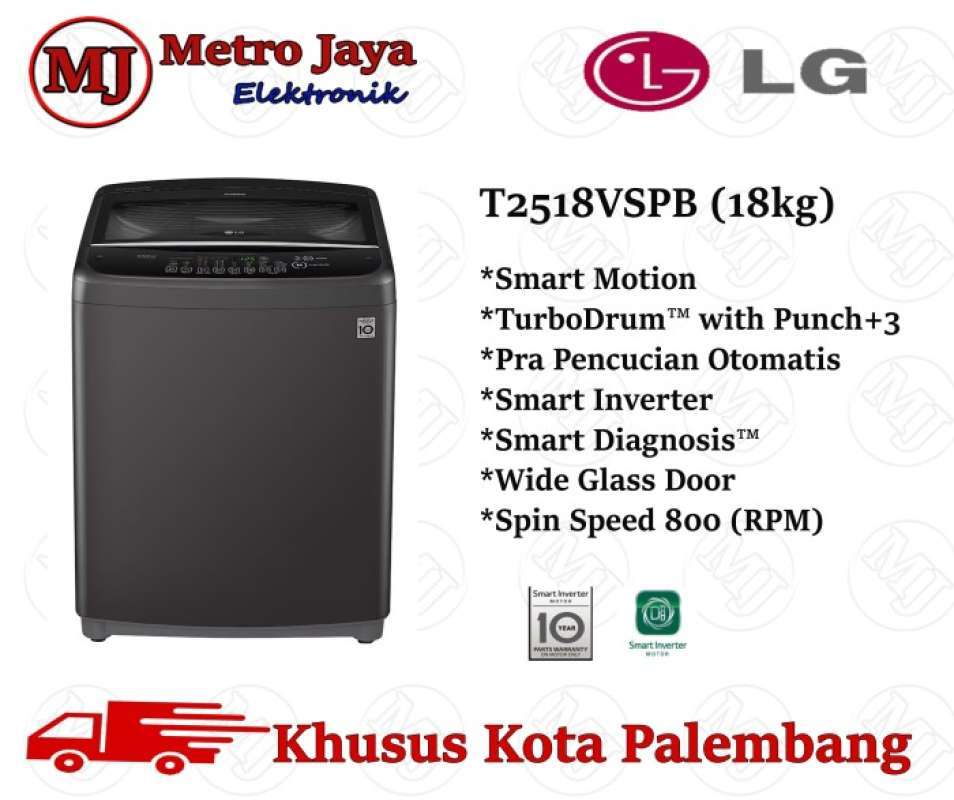 Jual LG T2518VSPB Mesin Cuci Top Loading 18Kg LG T 2518 VSPB Smart Inverter di Seller ...