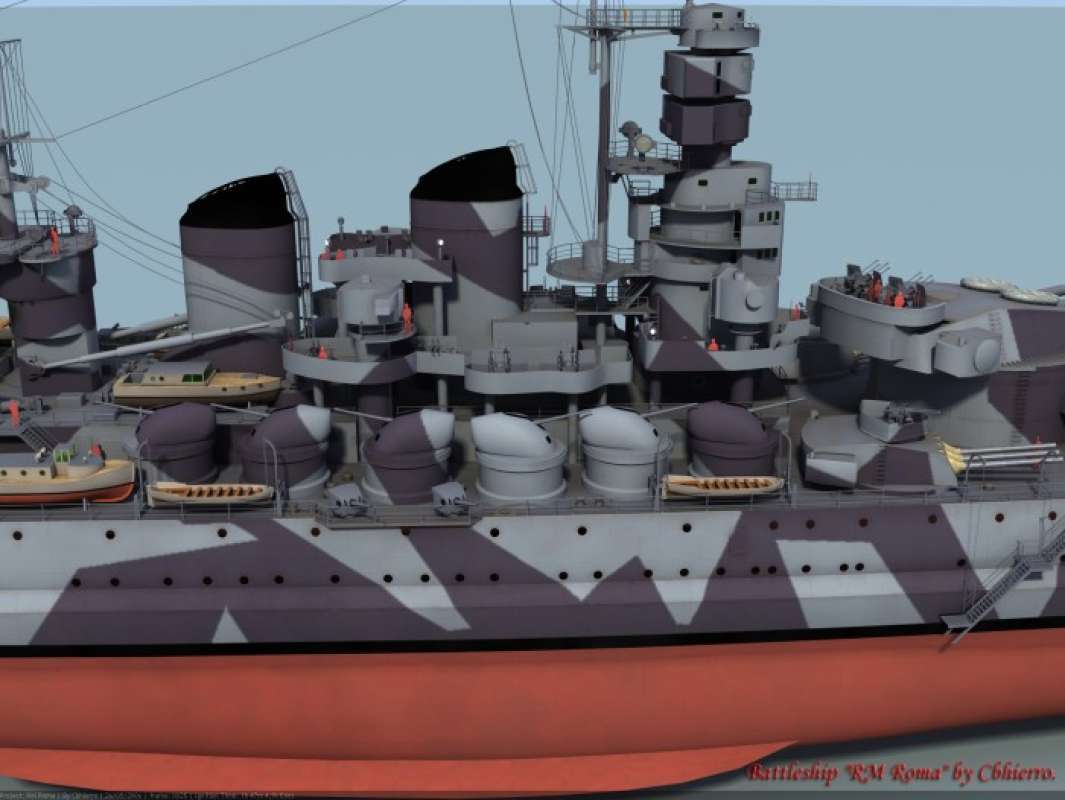 Promo DIY Papercraft Kertas Pola Kapal Perang Battleship RN Roma 120cm ...