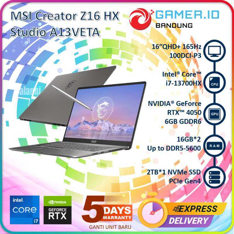 Jual Msi Creator Z16hx Studio Touch I7 13700hx Rtx4050 6gb/ 32gb 2tb ...