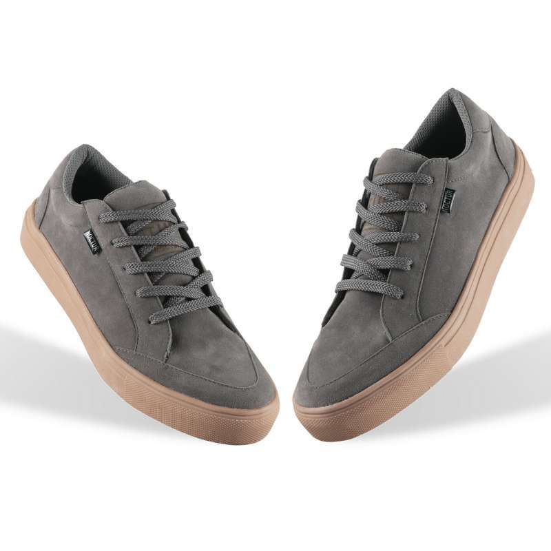 Jual Sepatu Sneakers Pria Casual Kerja Bahan Kulit Suede N 201 Abu - 39 ...