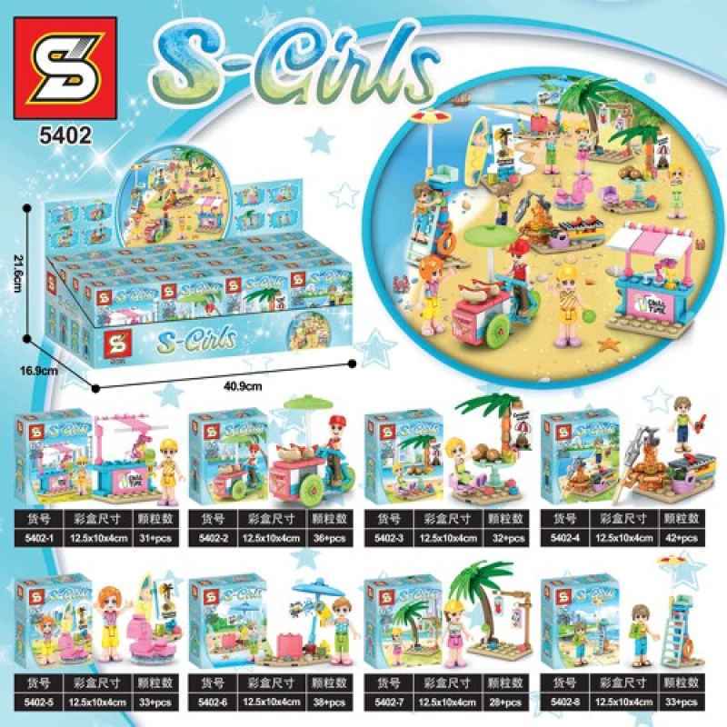 Promo SY 5402 S Girl Beach Series | DIY Brick Block Mainan Balok ...