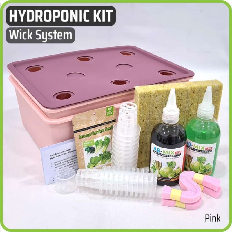 Promo PAKET PEMULA HIDROPONIK LENGKAP - HYDROPONIC KIT WICK SYSTEM - 2 ...