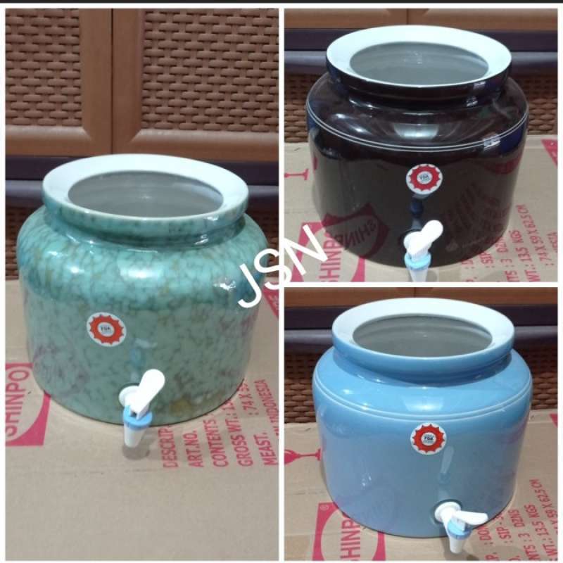 Promo Guci /galon air keramik motif merk TRISENSA Diskon 9% di Seller ...